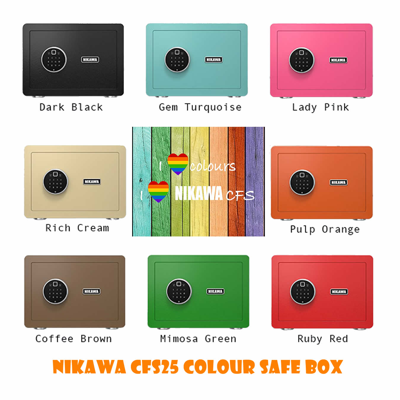NIKAWA CFS25 Colour Safe Box - SafeBoxMart