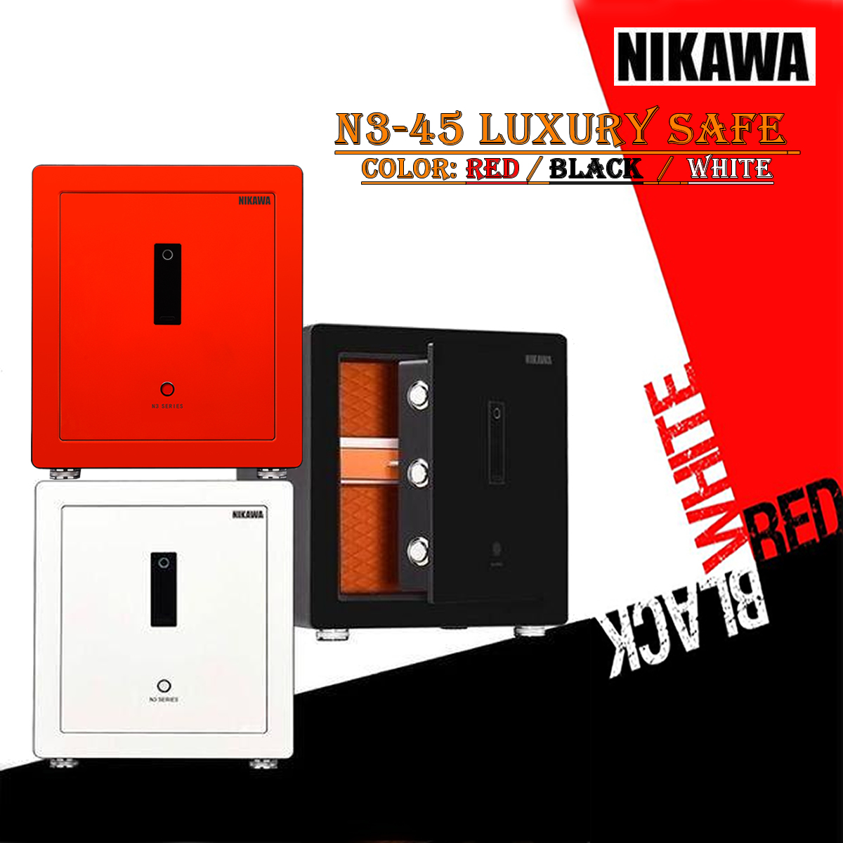 NIKAWA Fingerprint Safe N3-45 - SafeBoxMart